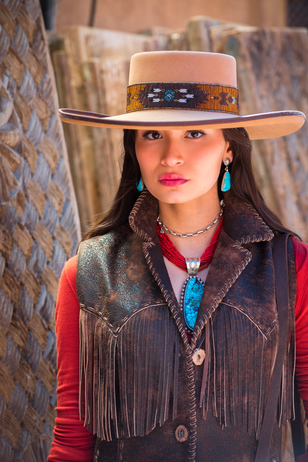 Wide Beaded Hatband – Brit West