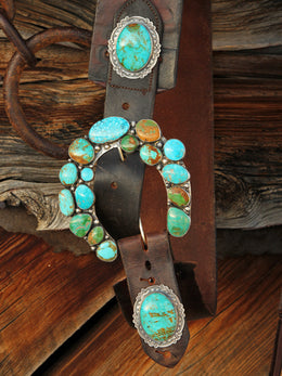 Vintage Leather Turquoise Concho Belt – Brit West